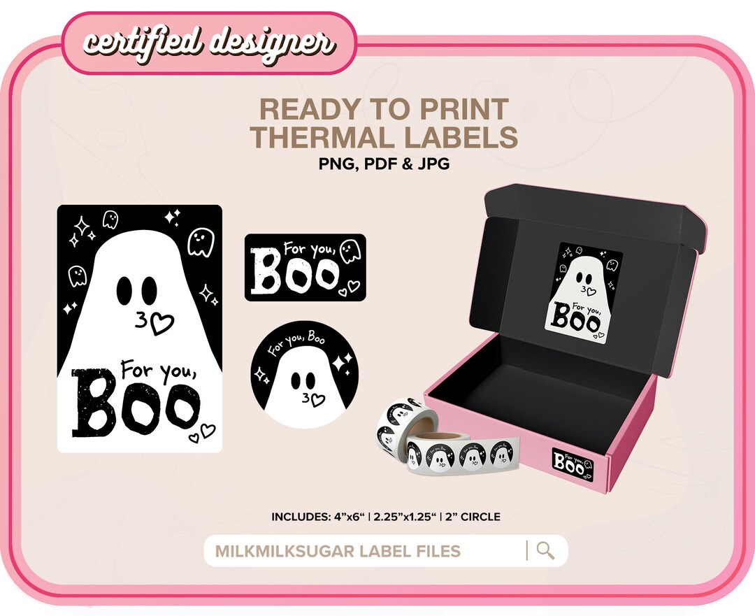 SPOOKY SEASON Thermal Printer Labels for Rollo, Munbyn or Epson, Box ...