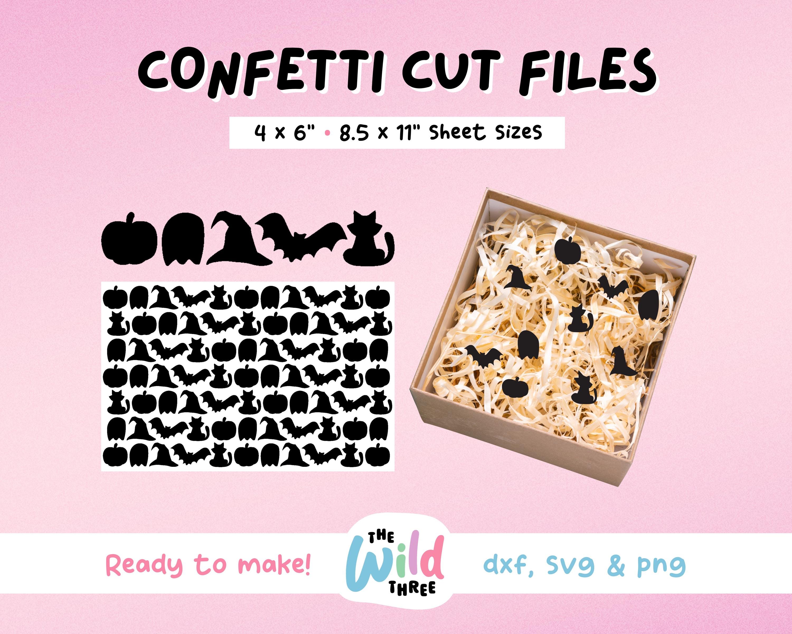 CONFETTI SVG for Creating Halloween Confetti, Confetti Cut Files ...