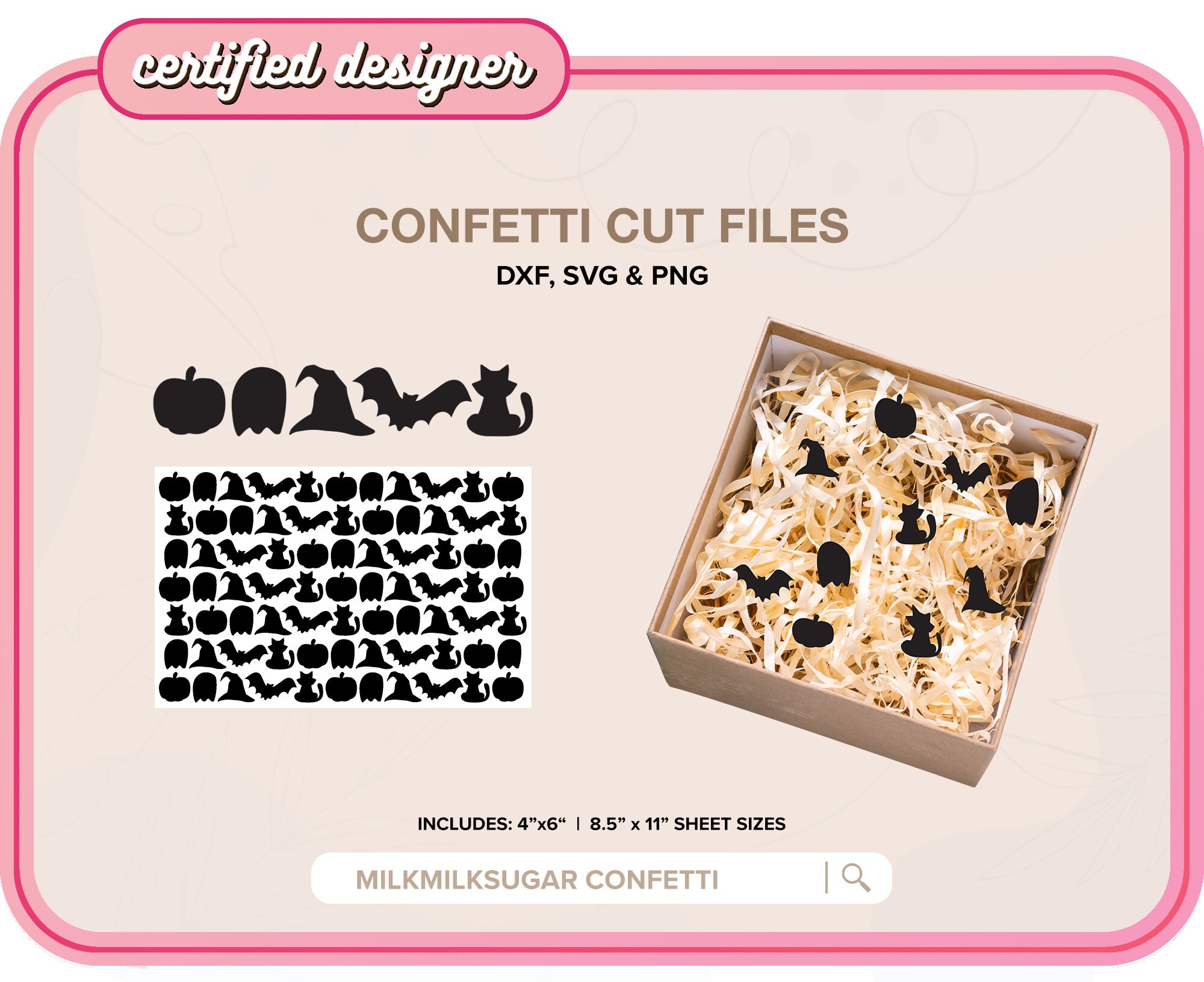 CONFETTI SVG for Creating Halloween Confetti Confetti Cut - Etsy
