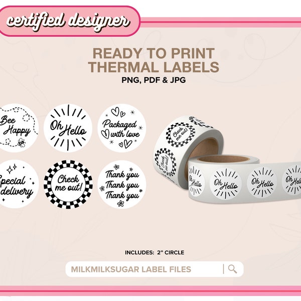 Circle Labels - Etsy