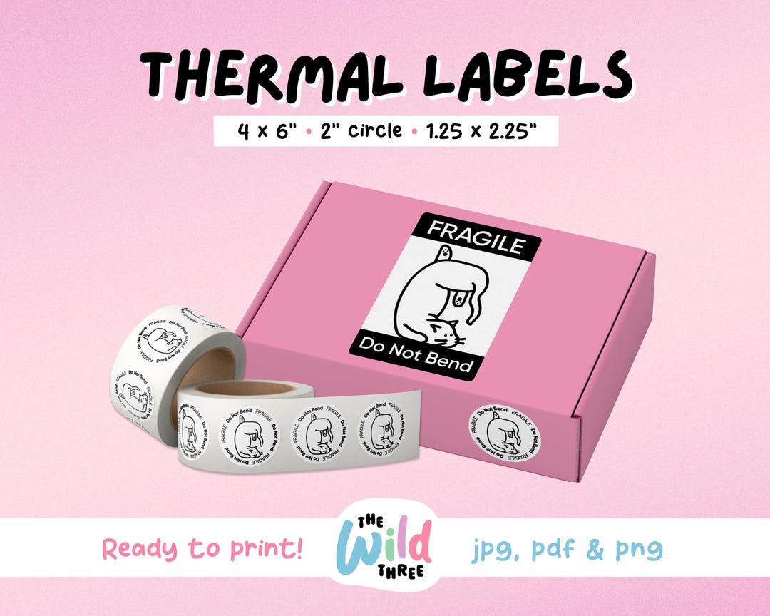 DO NOT BEND Thermal Printer Labels for Rollo, Munbyn or Epson, Box ...