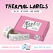 THANK YOU Thermal Printer Labels for Rollo, Munbyn or Epson, Box Labels ...
