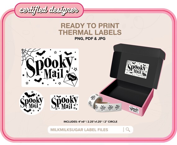 SPOOKY SEASON Thermal Printer Labels for Rollo Munbyn or - Etsy
