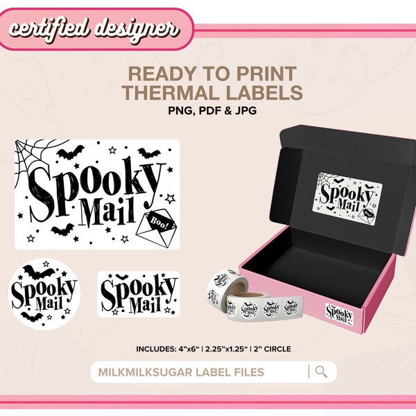 Spooky Labels - Etsy