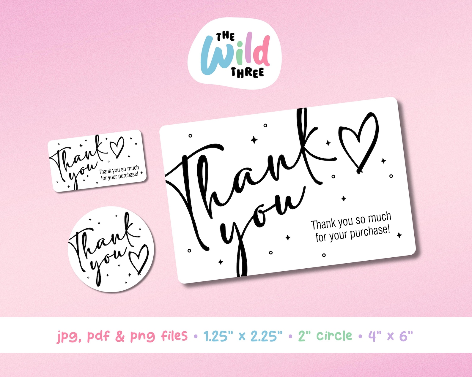 Thank You Thermal Printer Labels For Rollo Munbyn Or Epson Box Labels