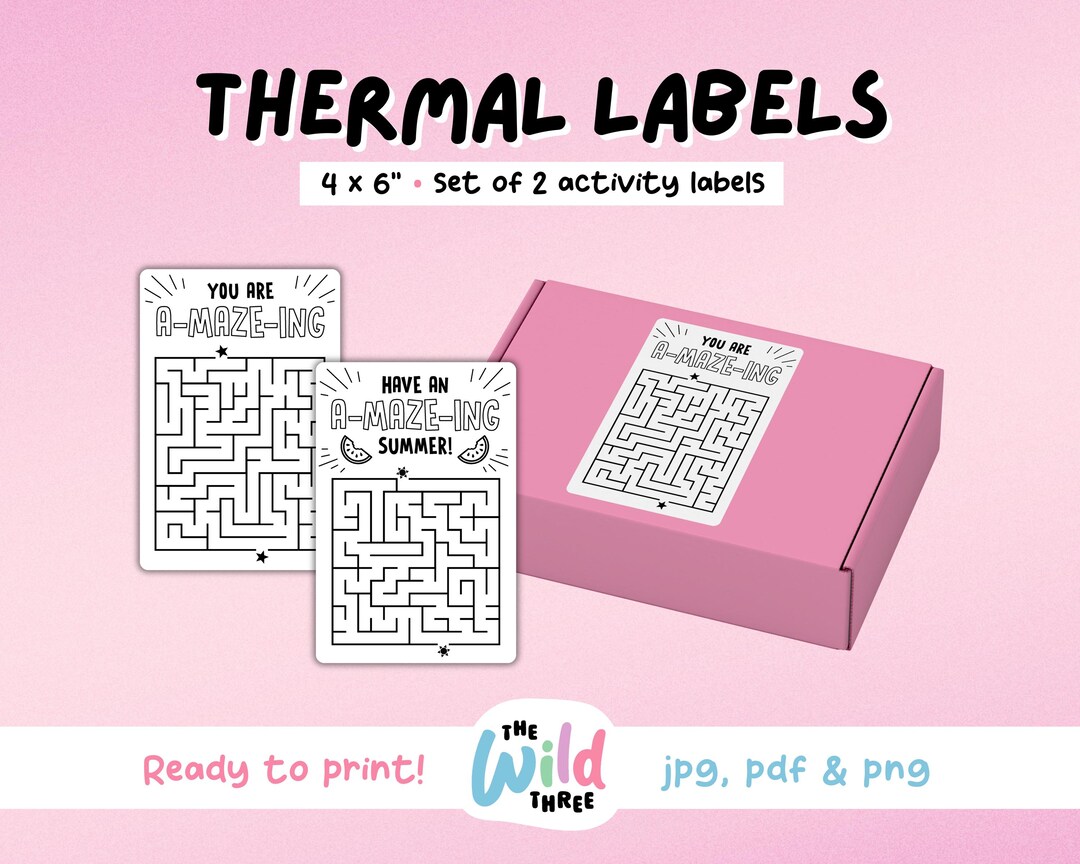 A-MAZE-ING LABELS Thermal Printer Labels for Rollo, Munbyn or Epson ...