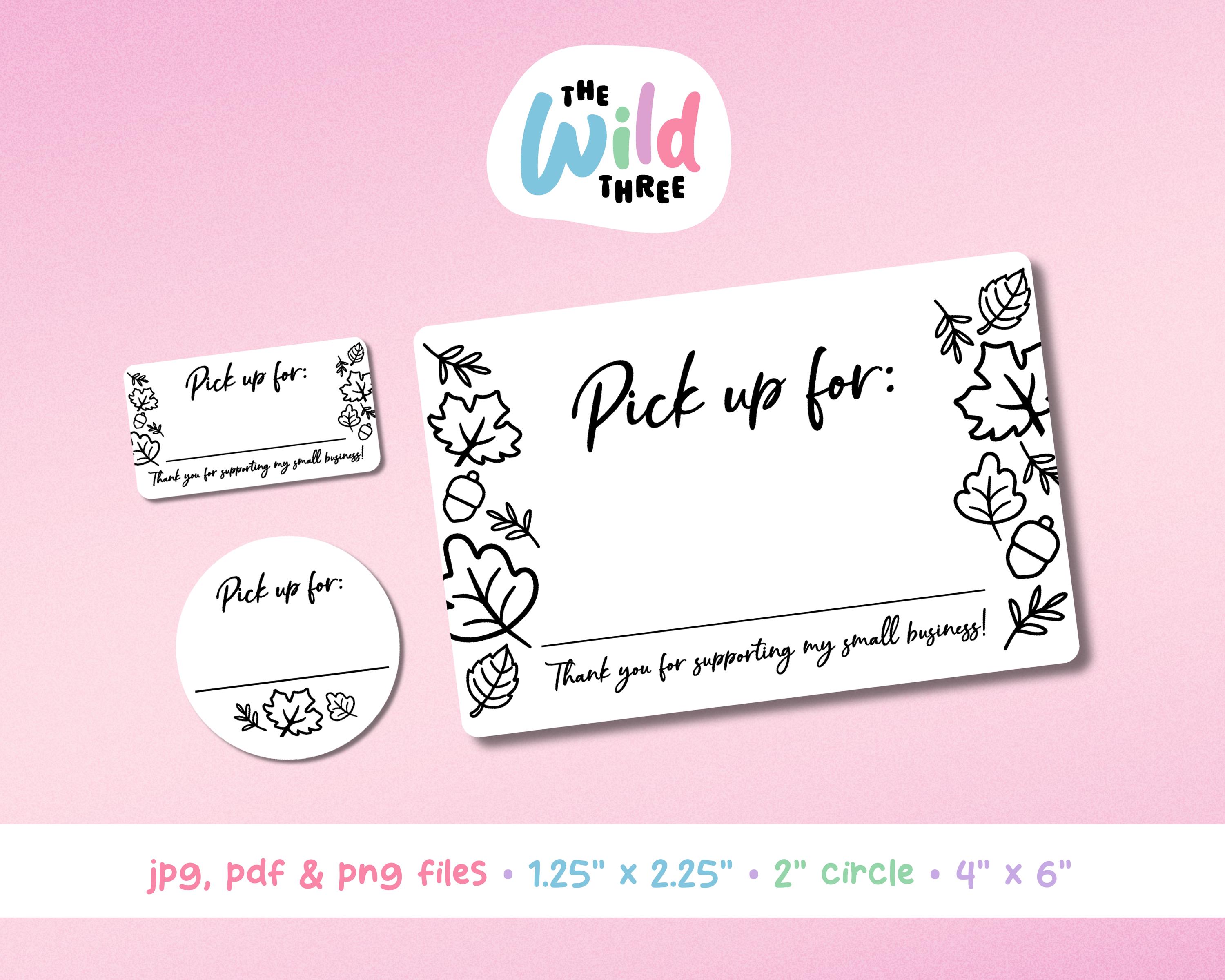 FALL PICK UP Thermal Printer Labels for Rollo, Munbyn or Epson, Box ...