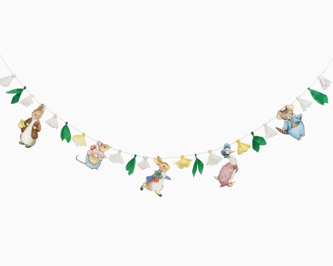Peter Rabbit Part Garland. Easter Banner Garland Meri Meri Peter Rabbit ...