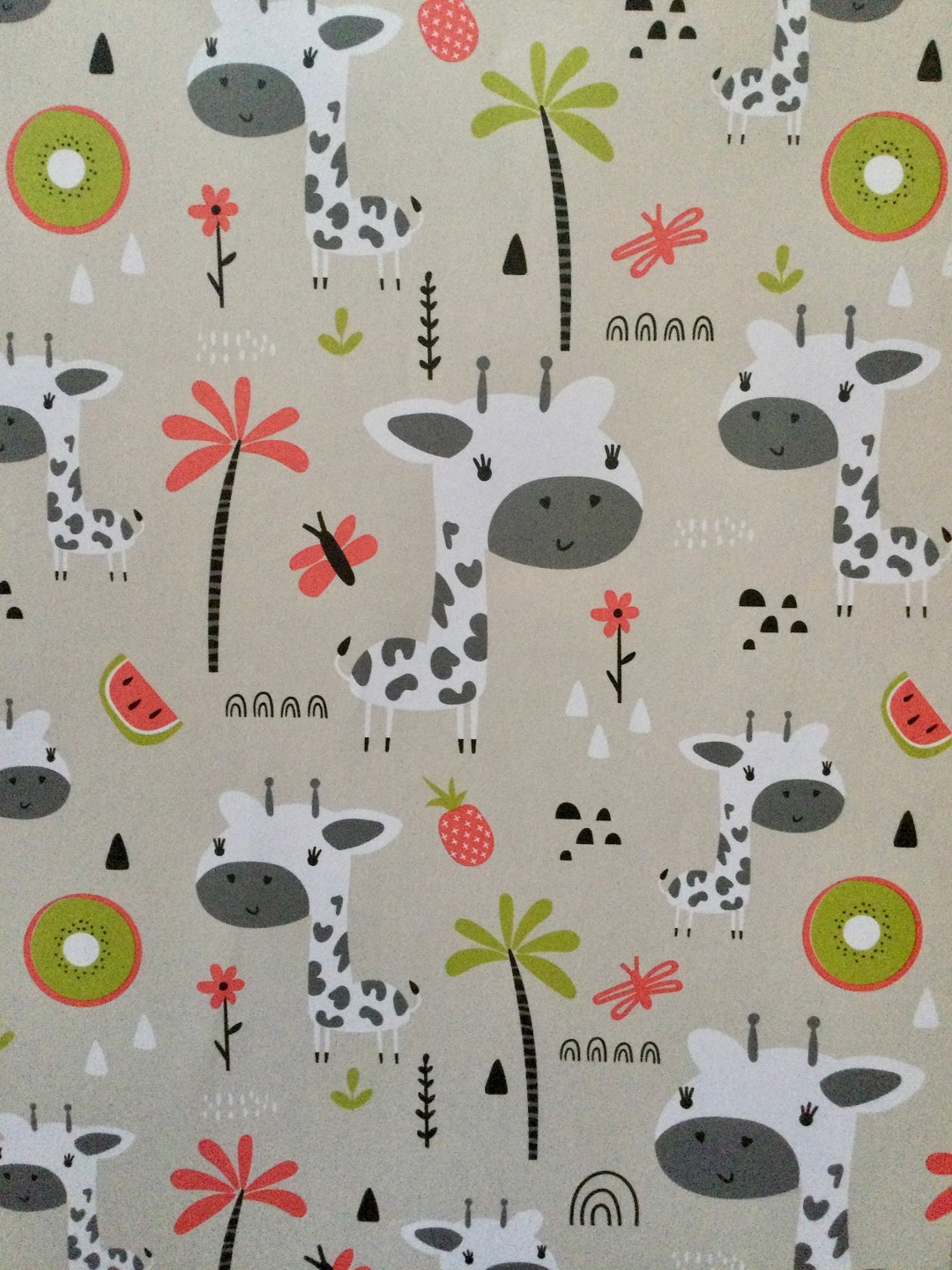 Giraffe Gift Wrapping Paper. Giraffe Folded Wrapping Paper. Gift Wrap ...