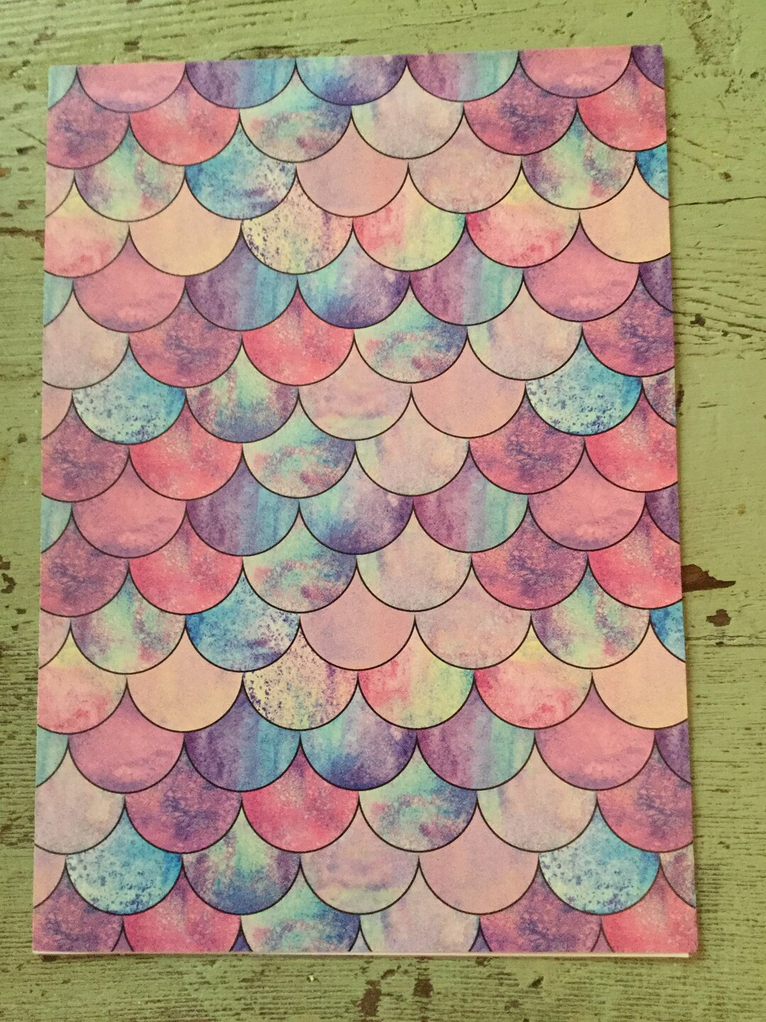 Mermaid Scales Gift Wrapping Paper. Mermaid Tail Folded Wrapping Paper ...