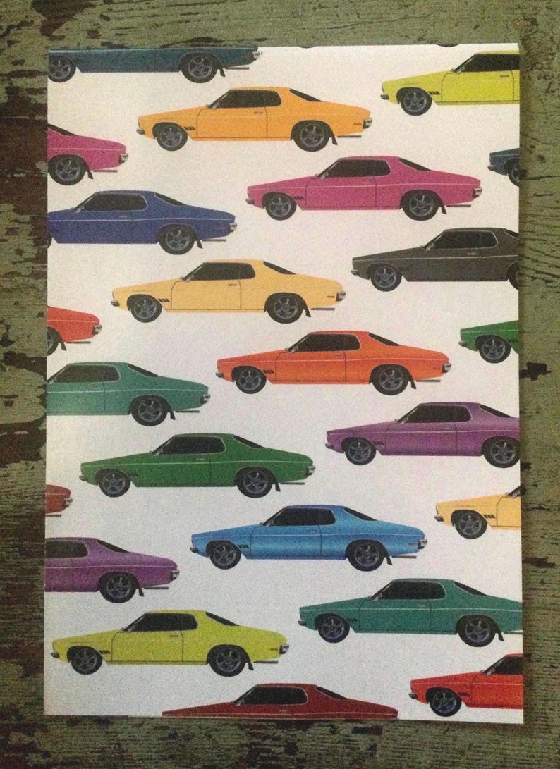 Muscle Cars Wrapping Paper. Cars Folded Wrapping Paper. Muscle Cars ...