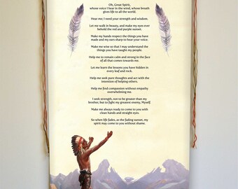 Oh Great Spirit Native American Prayer, John Yellow Lark Prayer - Etsy