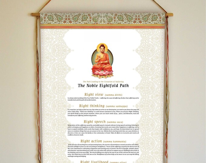 The Noble Eightfold Path by Thich Nhat Hanh, Wall Hanging, Tapestry - Etsy