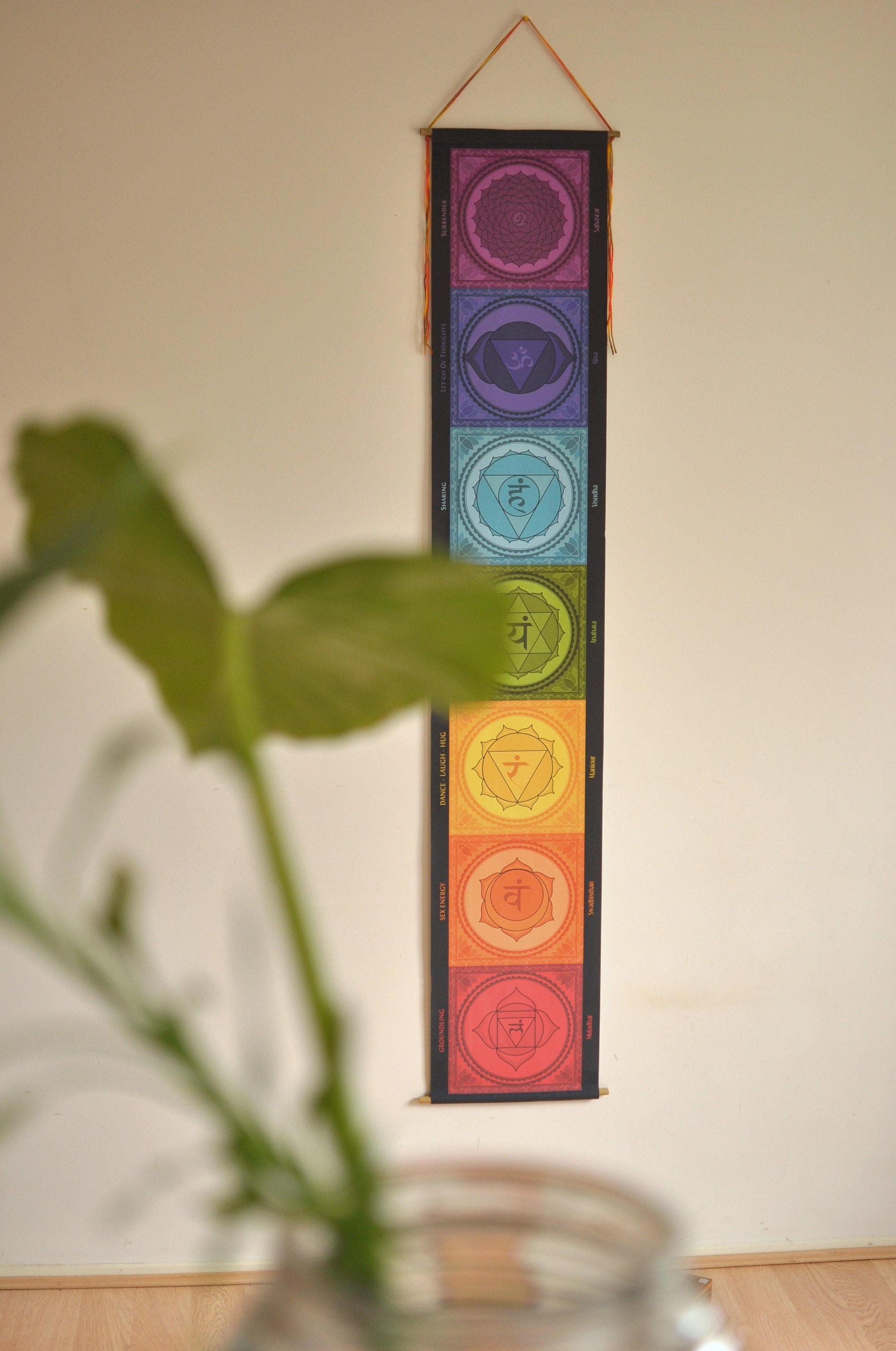 Chakra Banner Chakra Wall Hanging Chakra Wall Art Yoga - Etsy