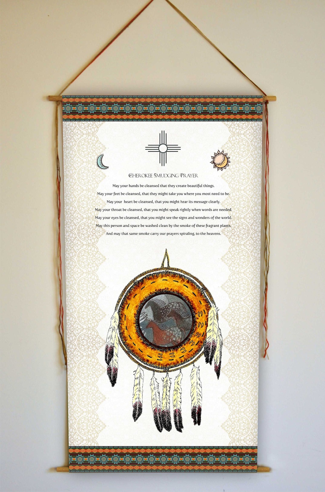 Cherokee Smudging Prayer, Native Americans Wall Art, Native Americans ...