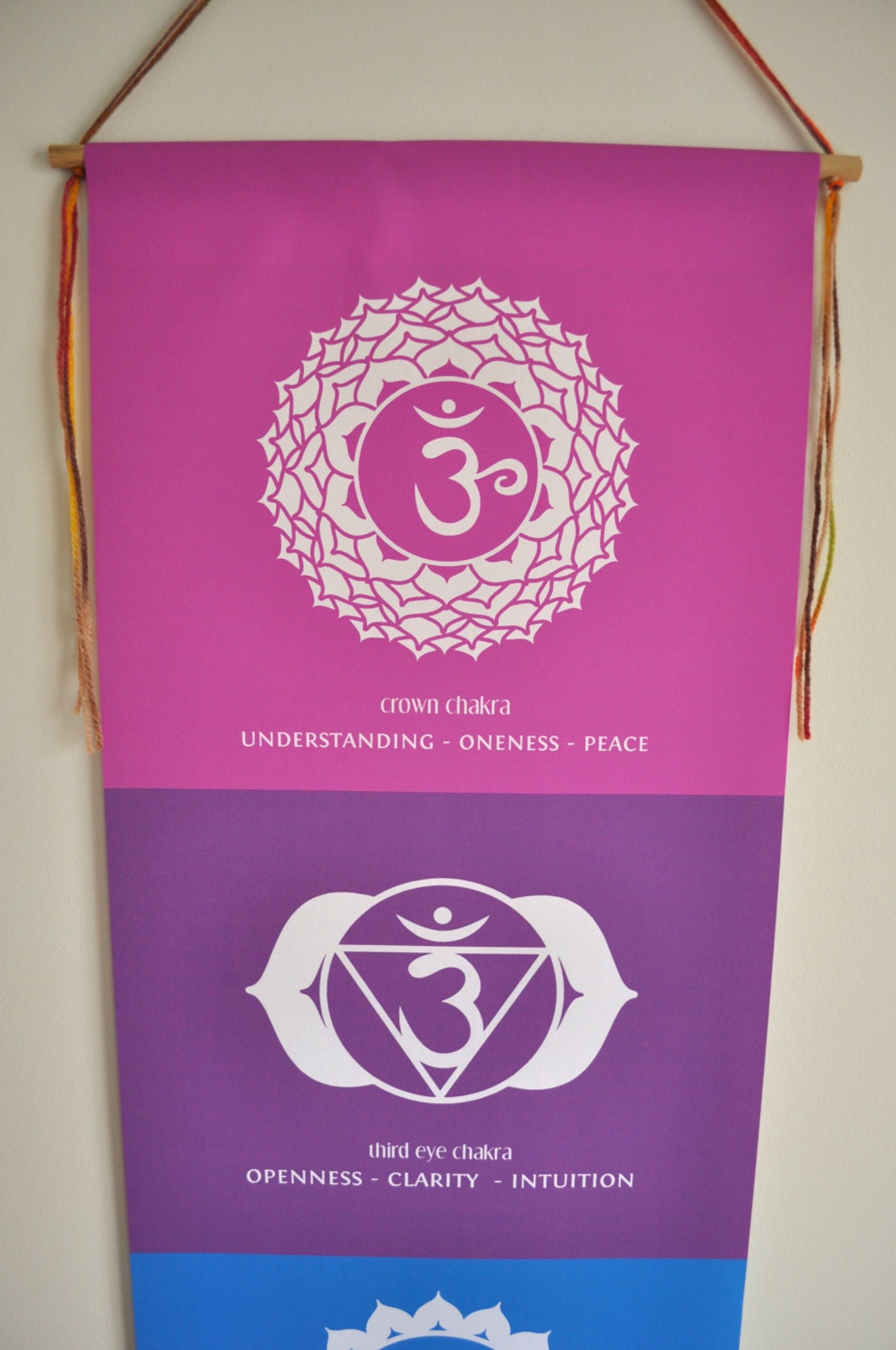 Chakra Wall Hanging Chakra Banner Chakra Wall Art Yoga - Etsy