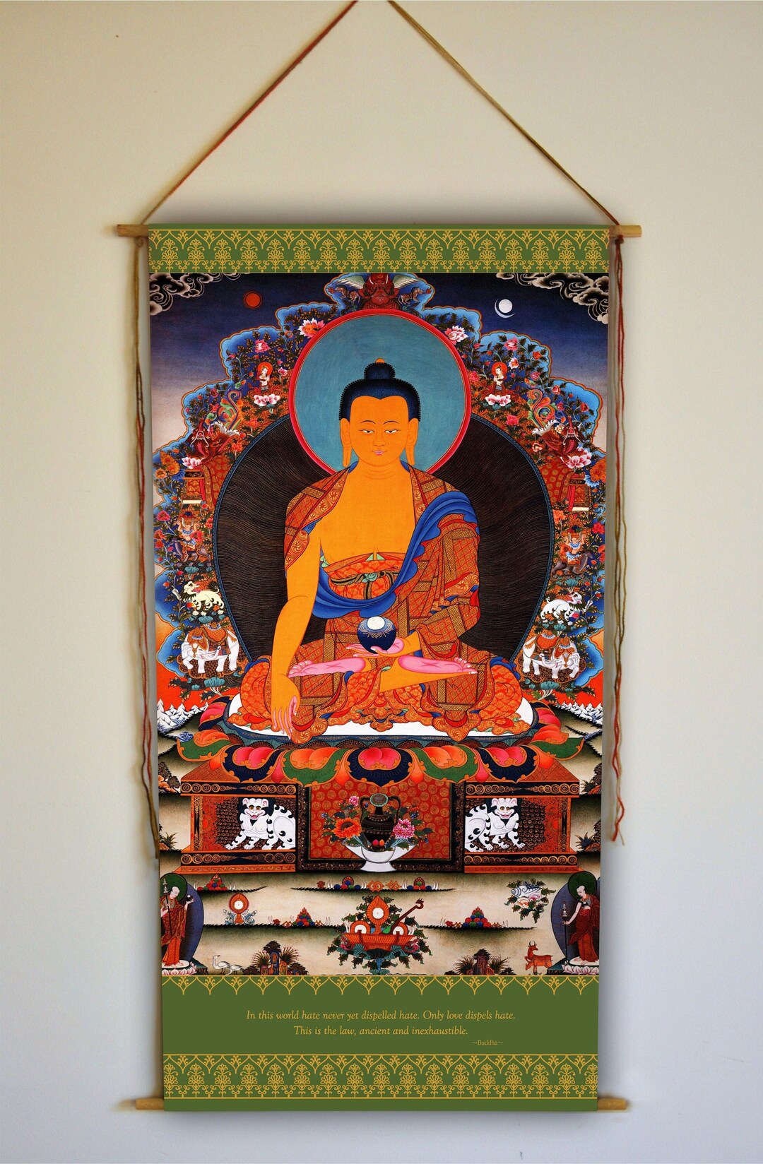 Buddha Painting Tibetan Thanka Wall Hanging Shakyamuni - Etsy