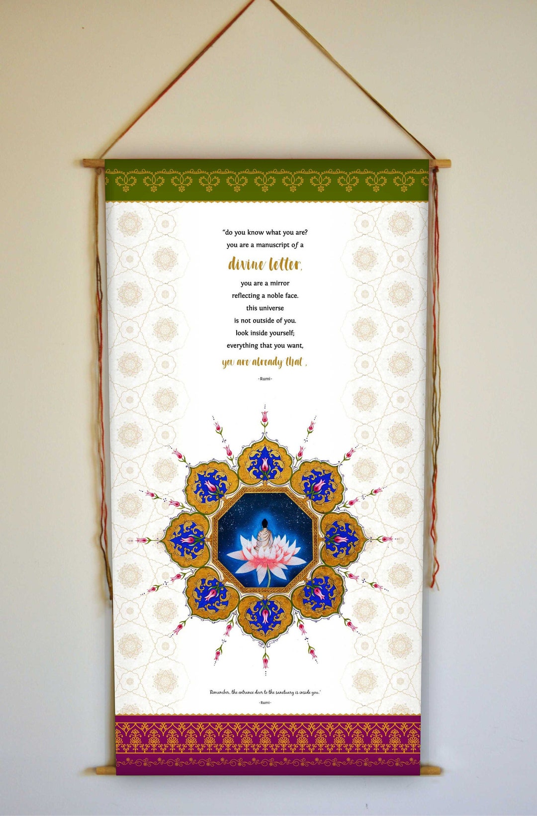 Rumi - Wall Hanging - Rumi Quote - Do You Know What You Are - Love ...