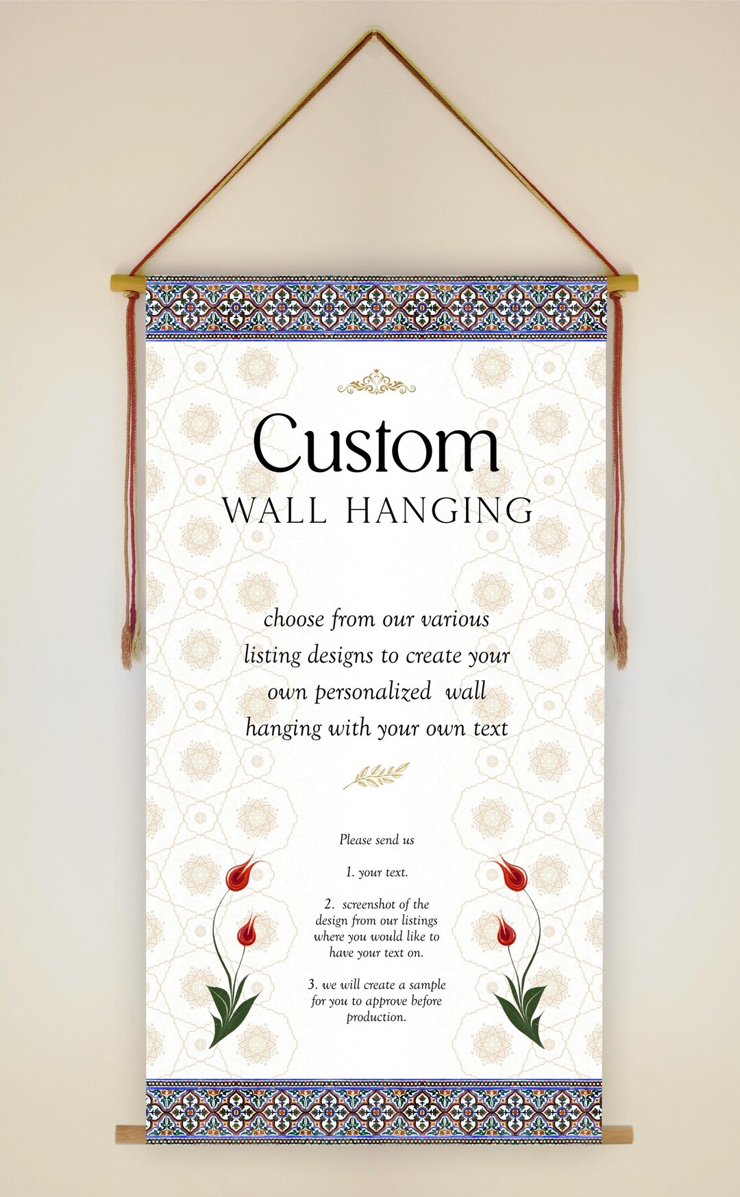 Custom Wall Hanging, Custom Scroll, Custom Signs, Customized Wall ...