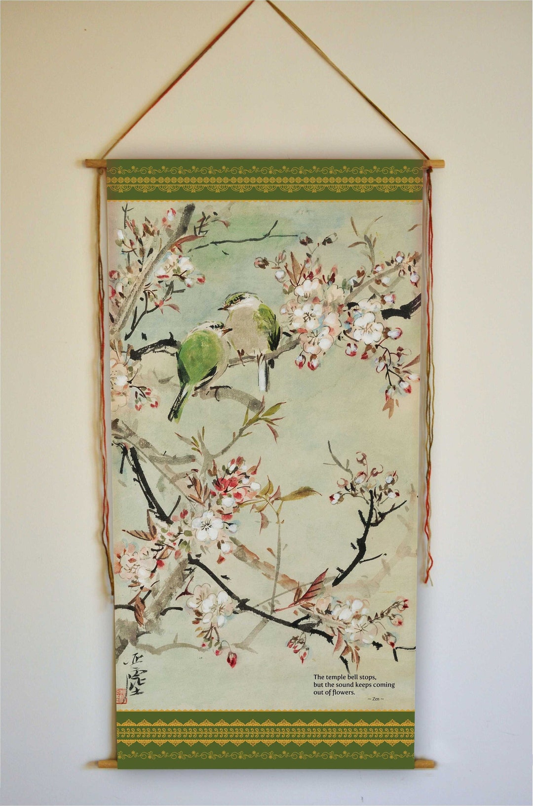 Zen Wall Art, Birds Painting, Zen Decor, Zen Painting, Japanese ...