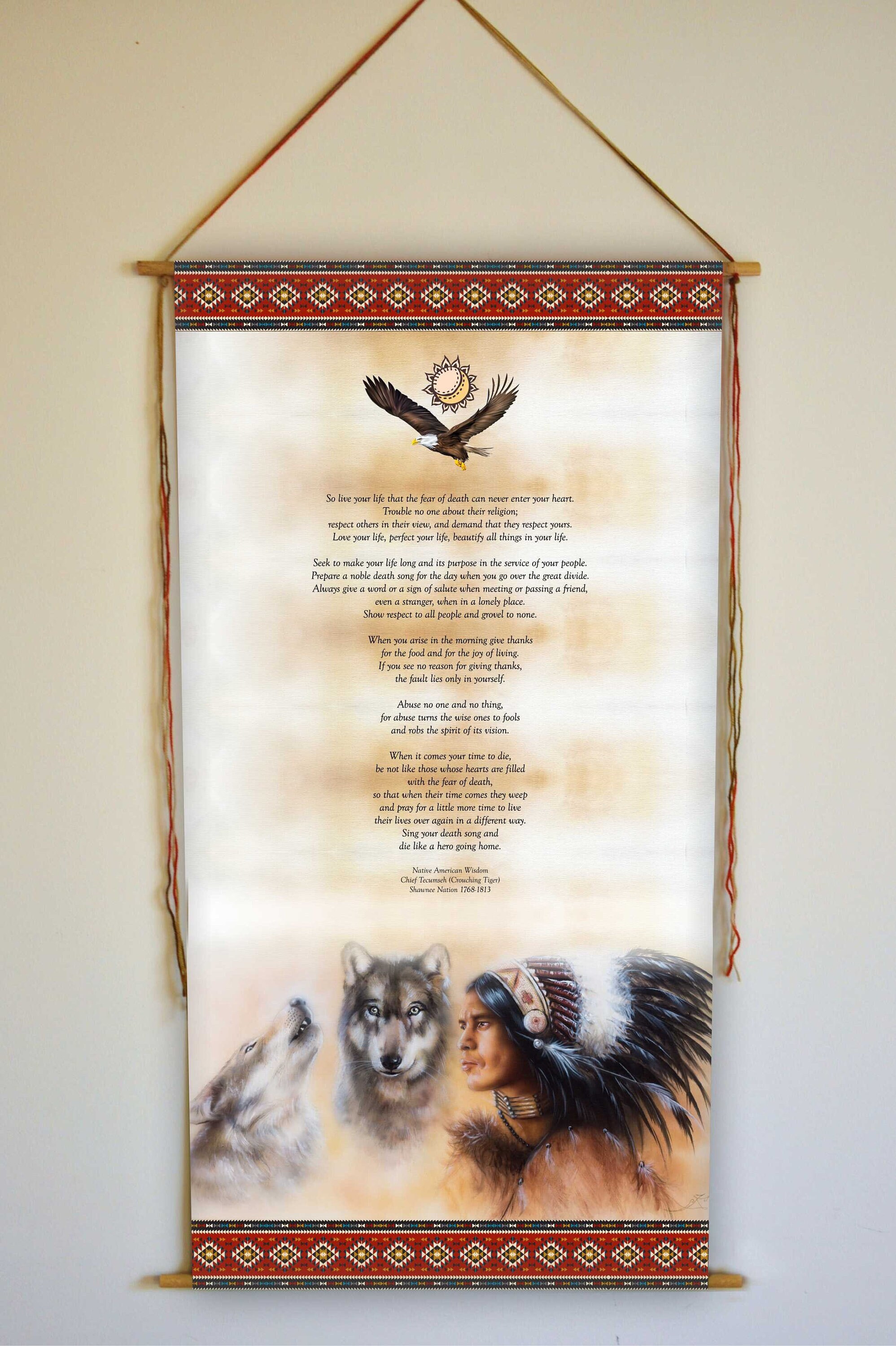 Native Americans Wall Art Wall Hanging Eagle Painting - Etsy