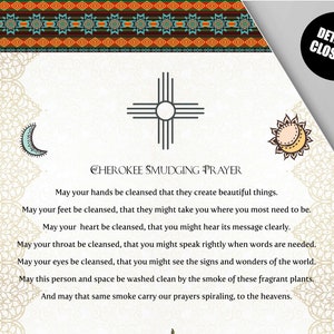 Cherokee Smudging Prayer, Native Americans Wall Art, Native Americans ...