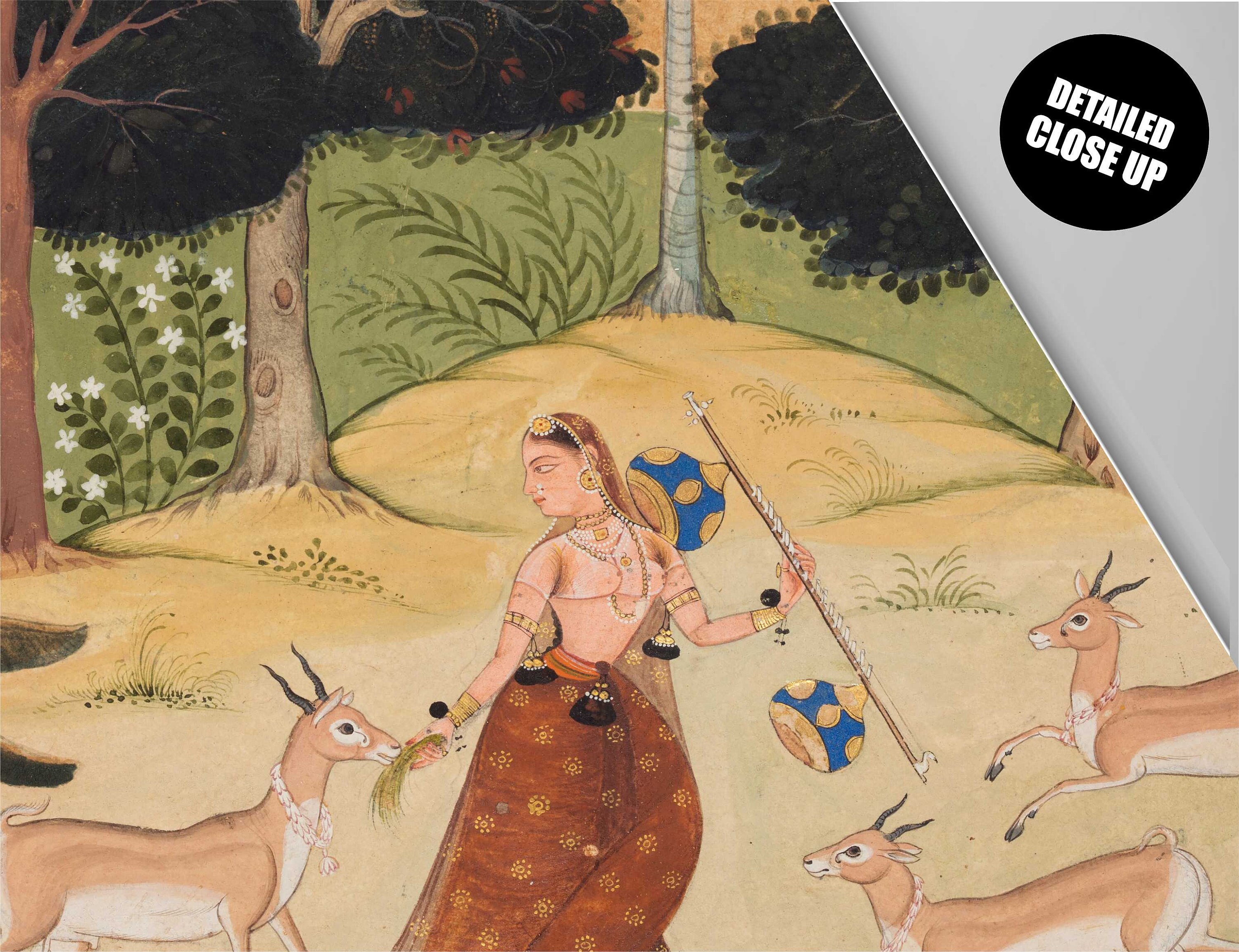 Indian Ragamala Painting Print Wall Hanging Woman With - Etsy