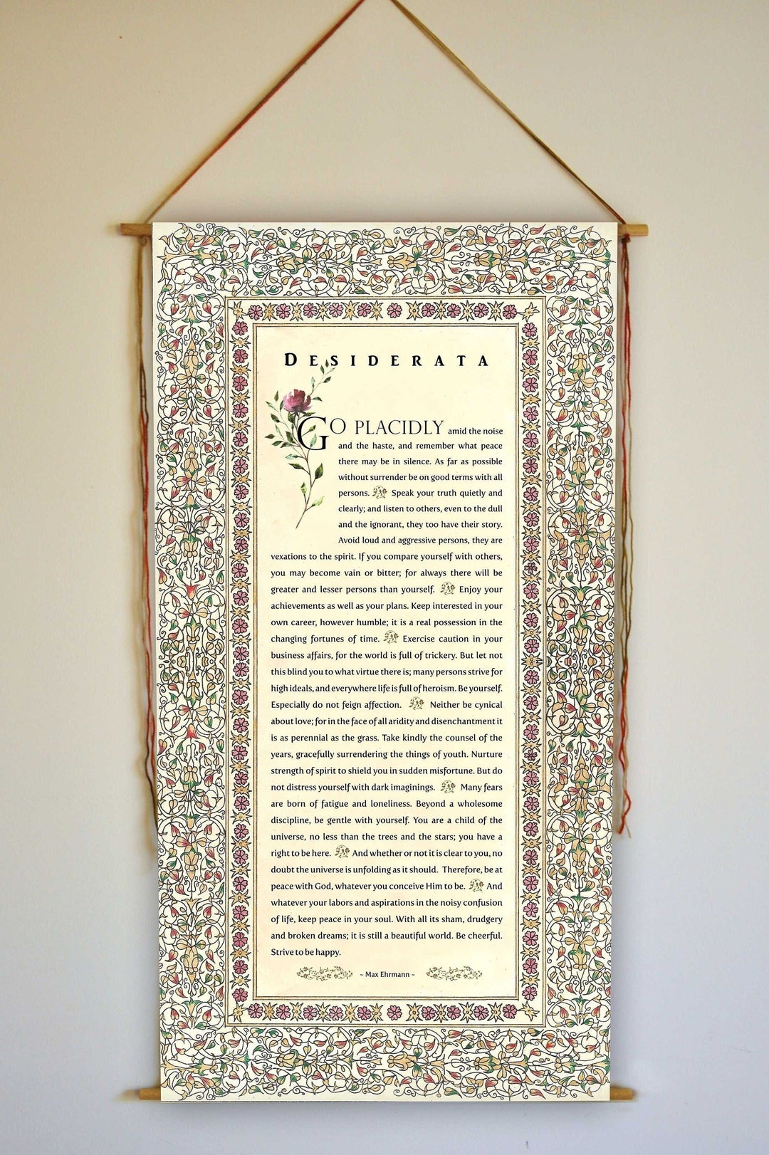 Desiderata Poem Art Print, Wall Art, Wall Hanging, Desiderata Print ...