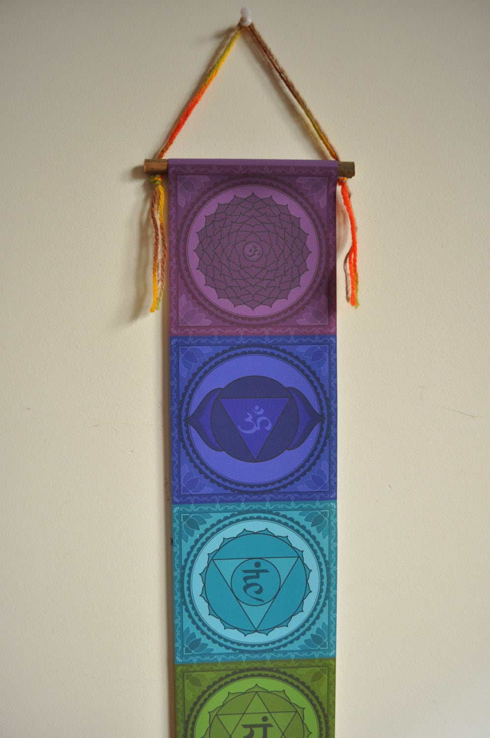 Chakra Wall Hanging Mini Size Chakra Banner Chakra Wall - Etsy