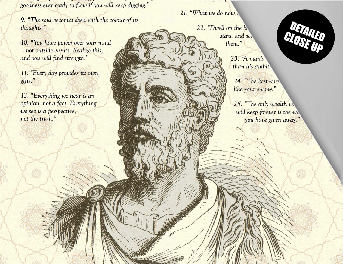 Marcus Aurelius Wall Art Wall Hanging Marcus Aurelius Print - Etsy