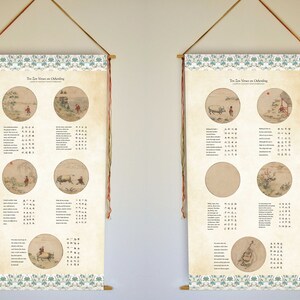 Ten Zen Verses on Oxherding, Wall Hanging, Zen Wall Art, Zen Painting ...