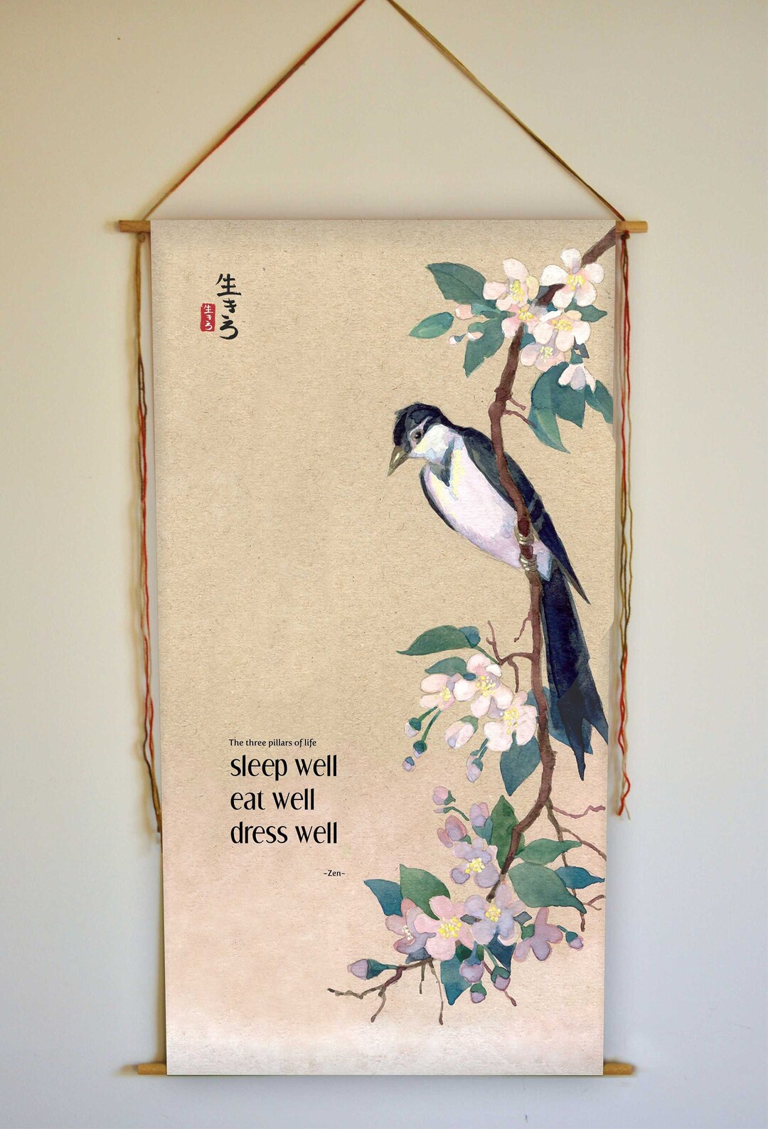 Zen Wall Decor, Zen Painting, Japanese Painting, Zen Wall Art, Wall ...
