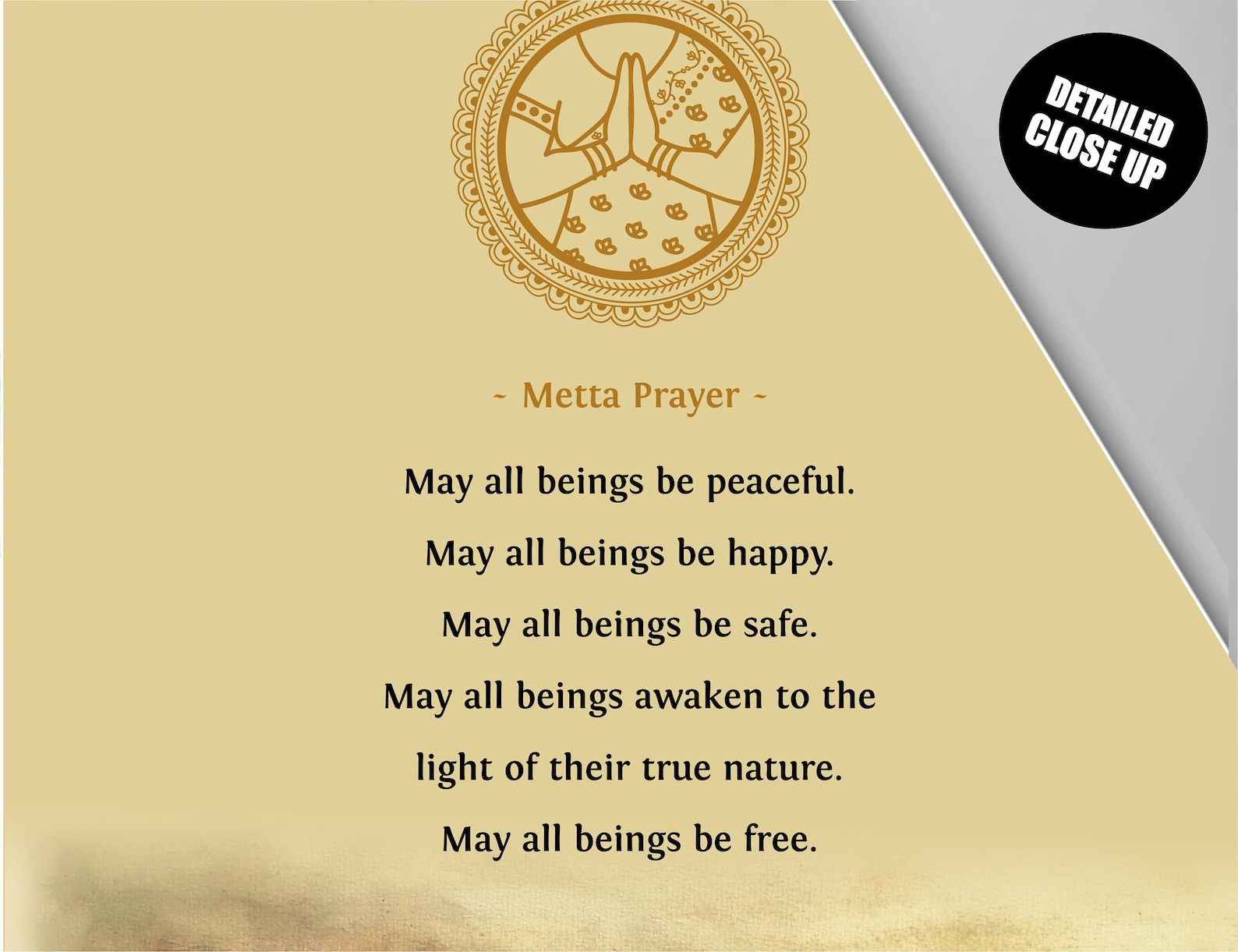 Metta Prayer Wall Hanging Inspirational Quotes Wall Art - Etsy Australia