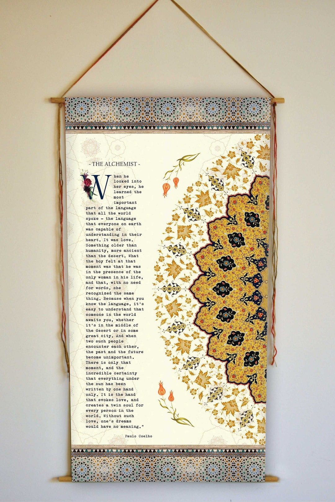 The Alchemist Quote, Book Quote Wall Art, Paulo Coelho Quote, the ...