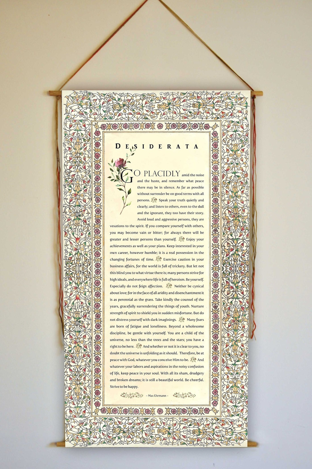 Desiderata Poem Art Print, Wall Art, Wall Hanging, Desiderata Print ...