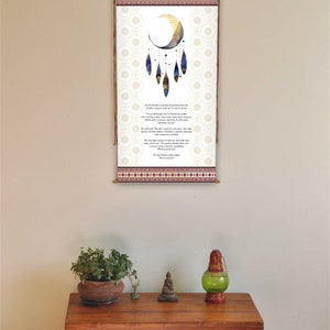 The Tale of the Two Wolves, Wall Hanging, Native American ...