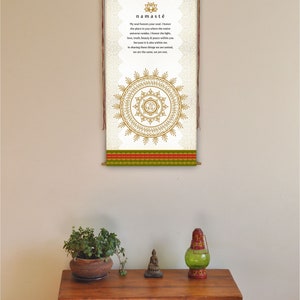 Namaste Wall Art, Wall Hanging, Namaste Definition Print, Namaste ...