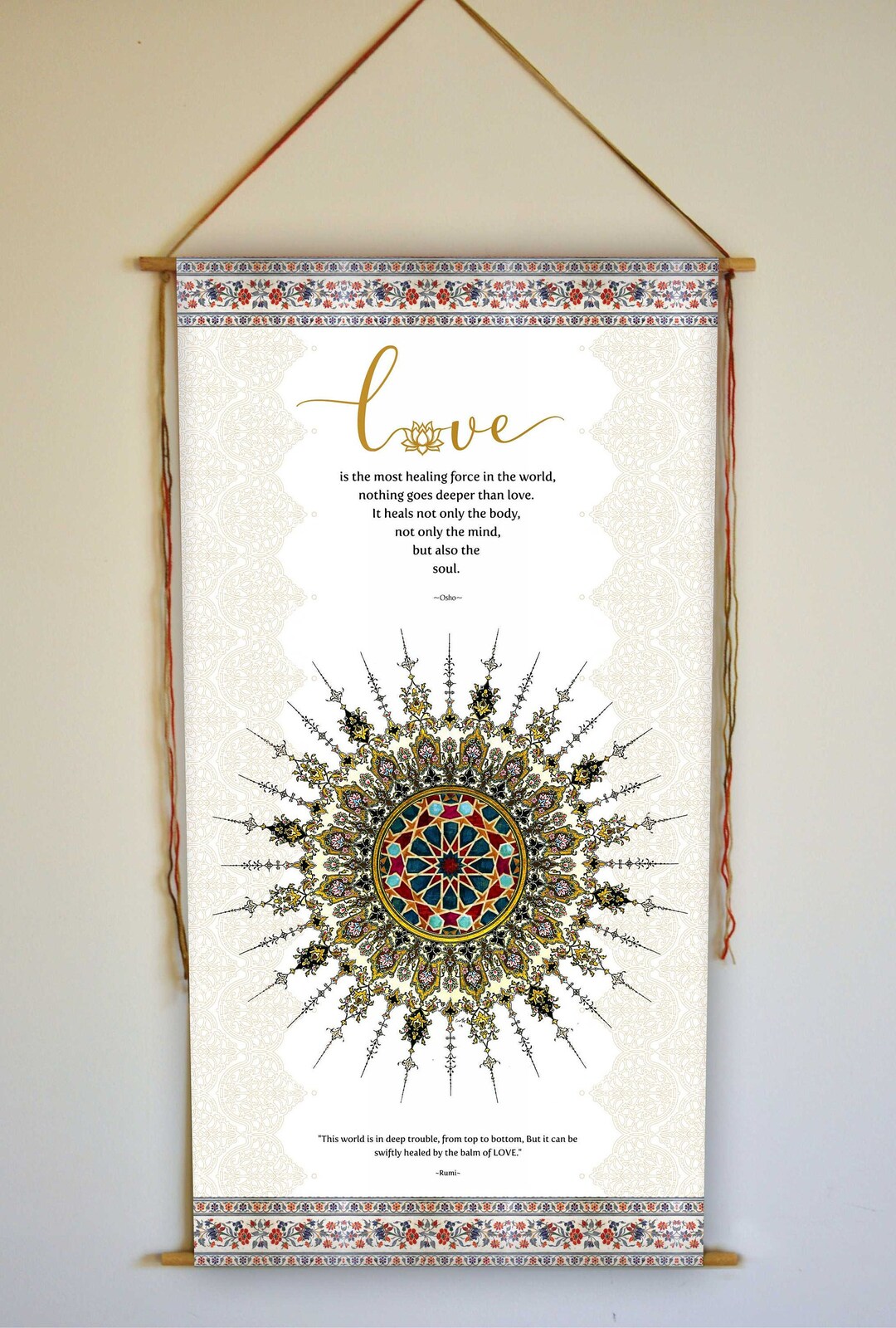 Reiki Decor Rumi Osho Wall Art Rumi Quote Reiki Wall Art - Etsy