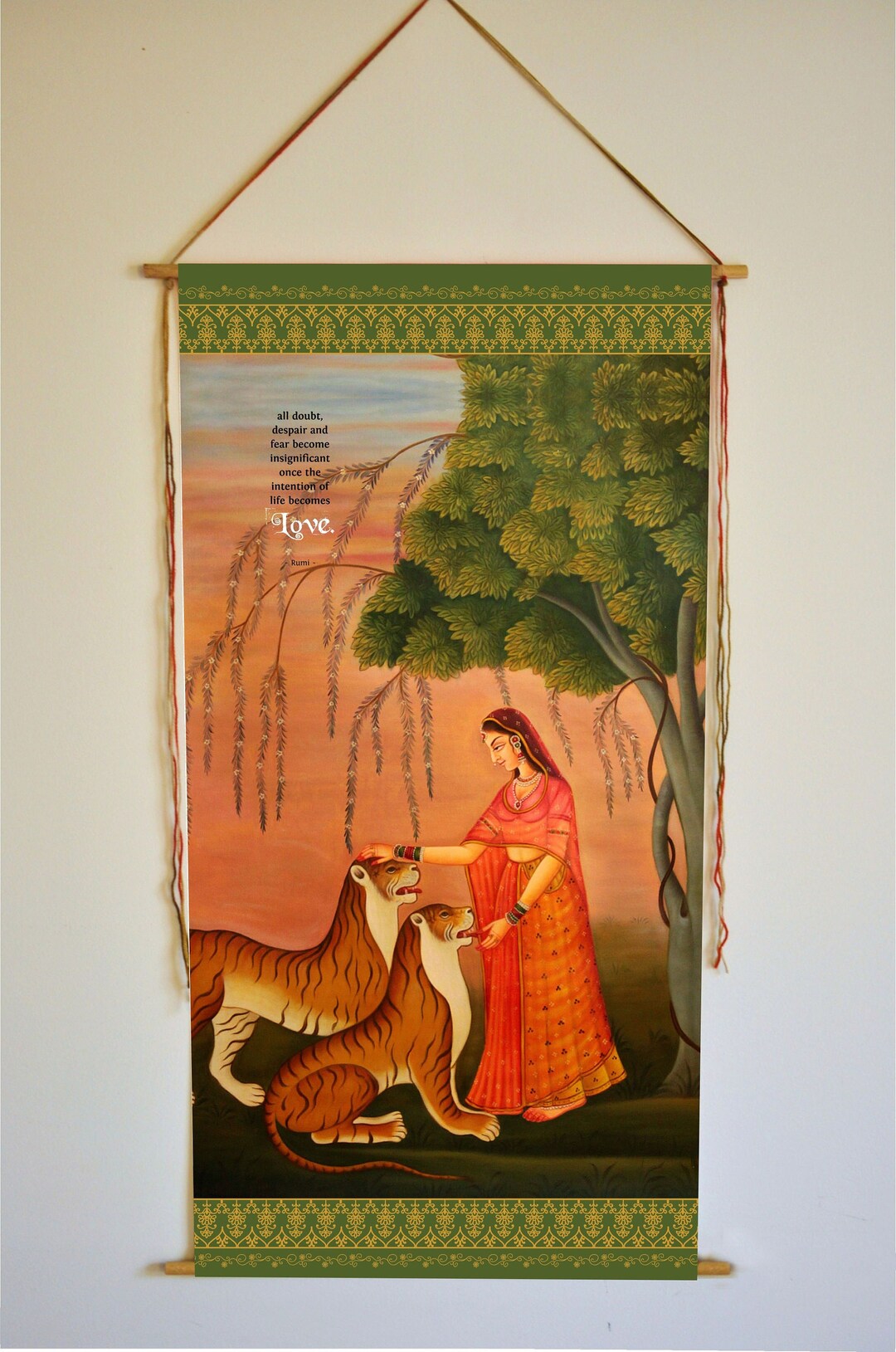 Rumi, Indian Woman With Animals Painting, Rumi Quote, Indian Ragamala ...
