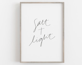 Salt and Light Print - Etsy