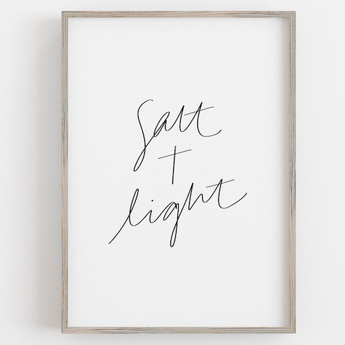 Salt and Light Digital Print Printable Art Christian Wall - Etsy