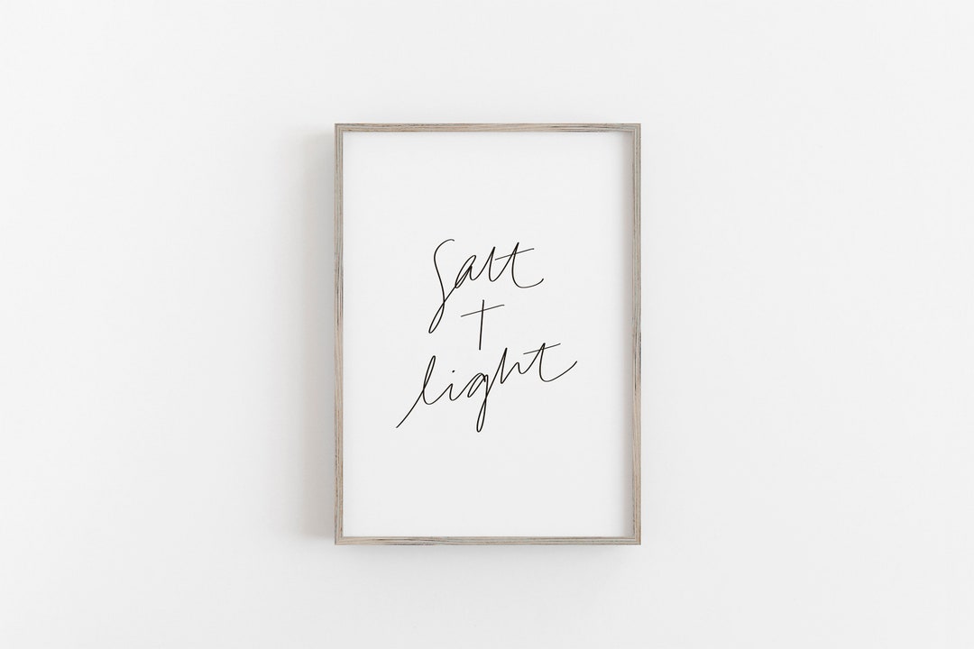Salt and Light - Digital Print, Printable Art, Christian Wall Art, Salt ...