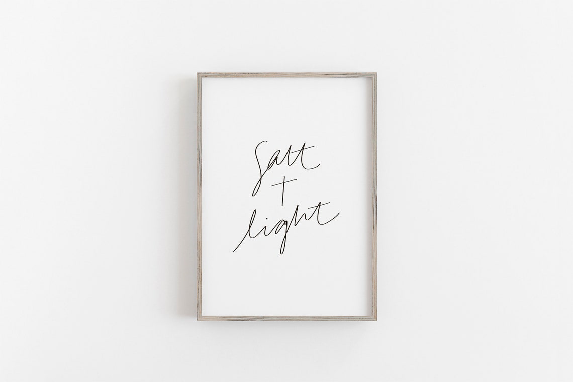 Salt and Light - Digital Print, Printable Art, Christian Wall Art, Salt ...
