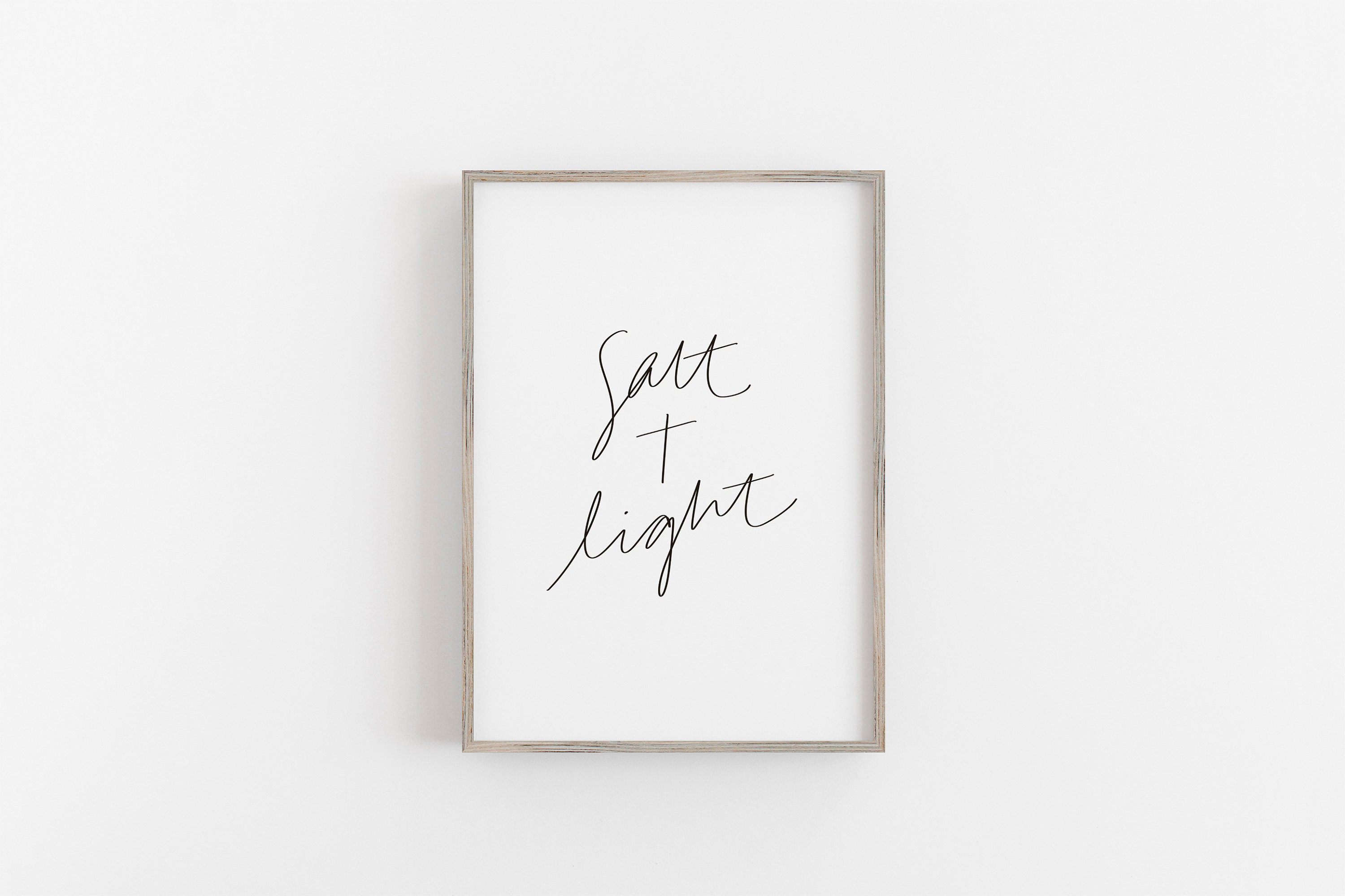 Salt and Light - Digital Print, Printable Art, Christian Wall Art, Salt ...