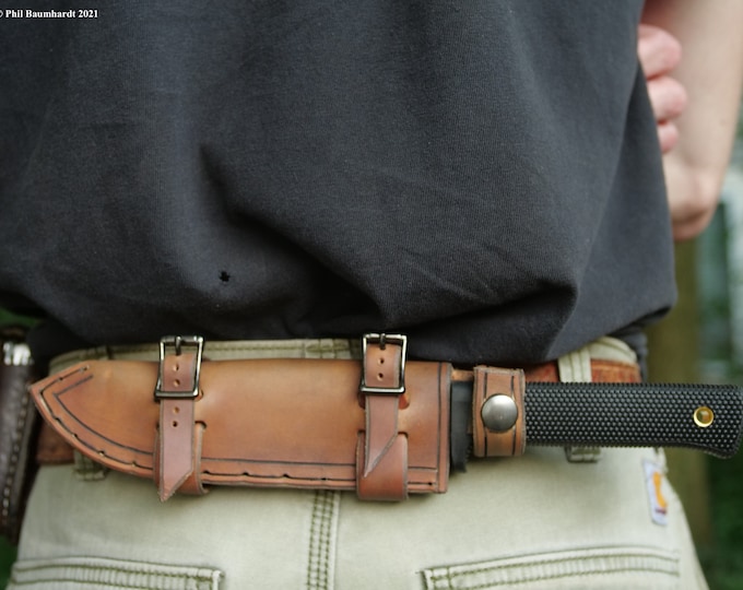 Knife Sheath, Belt Sheath, Horizontal Knife Sheath, Leather Knife ...