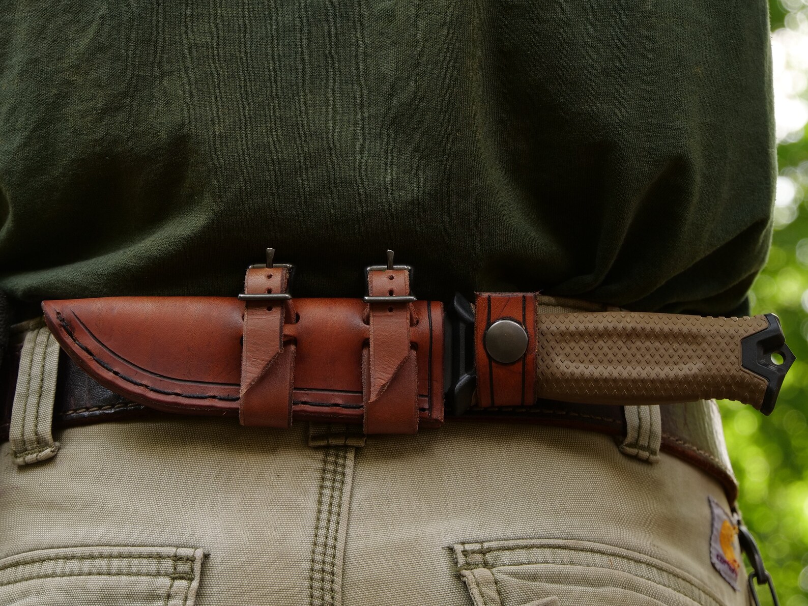 Handmade Leather Scout Carry Sheath for Gerber Strongarm Knife - Etsy