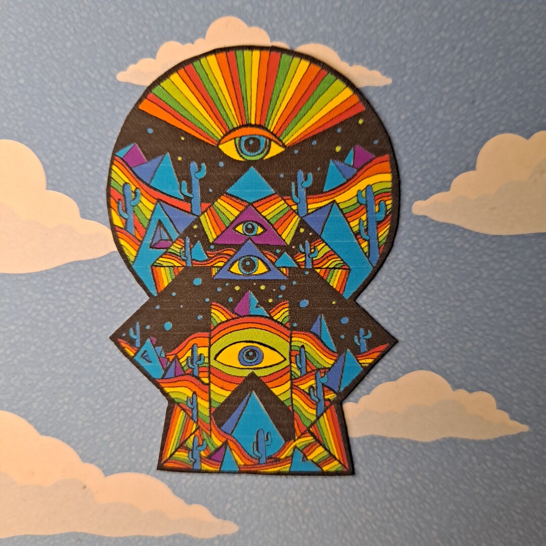 Psychedelic Keyhole Magnet - Etsy