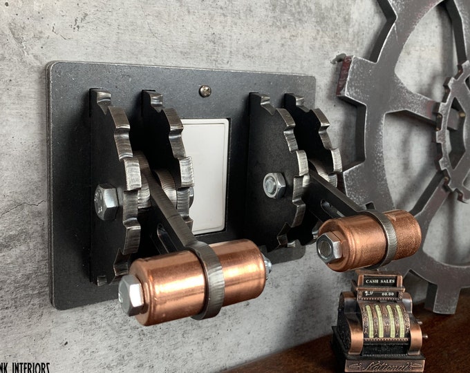 Gear-shaped Triple-gang Light Switch Cover With Rocker Plate - Etsy