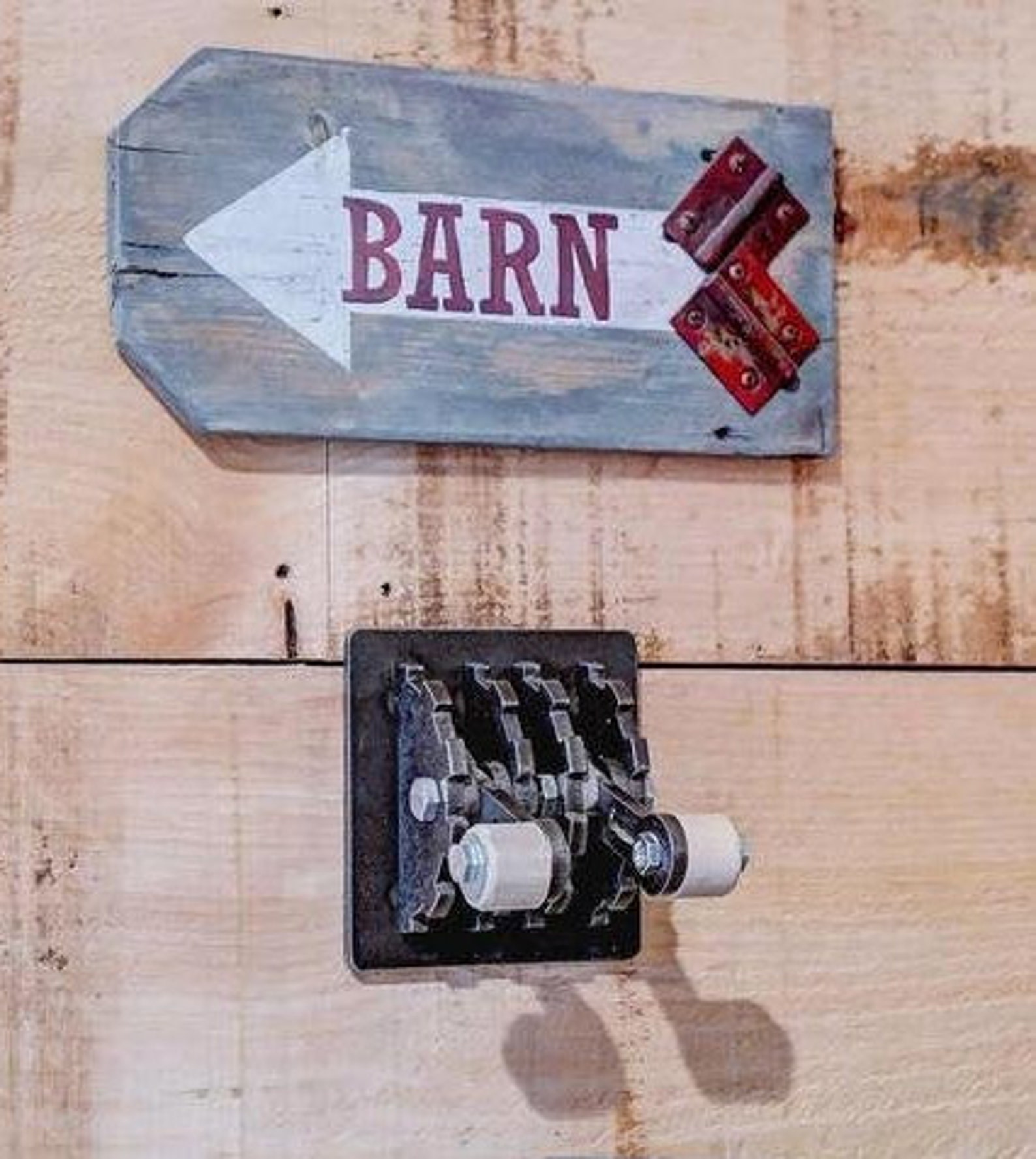 Industrial Steampunk Double Light Switch Plate With Wood - Etsy