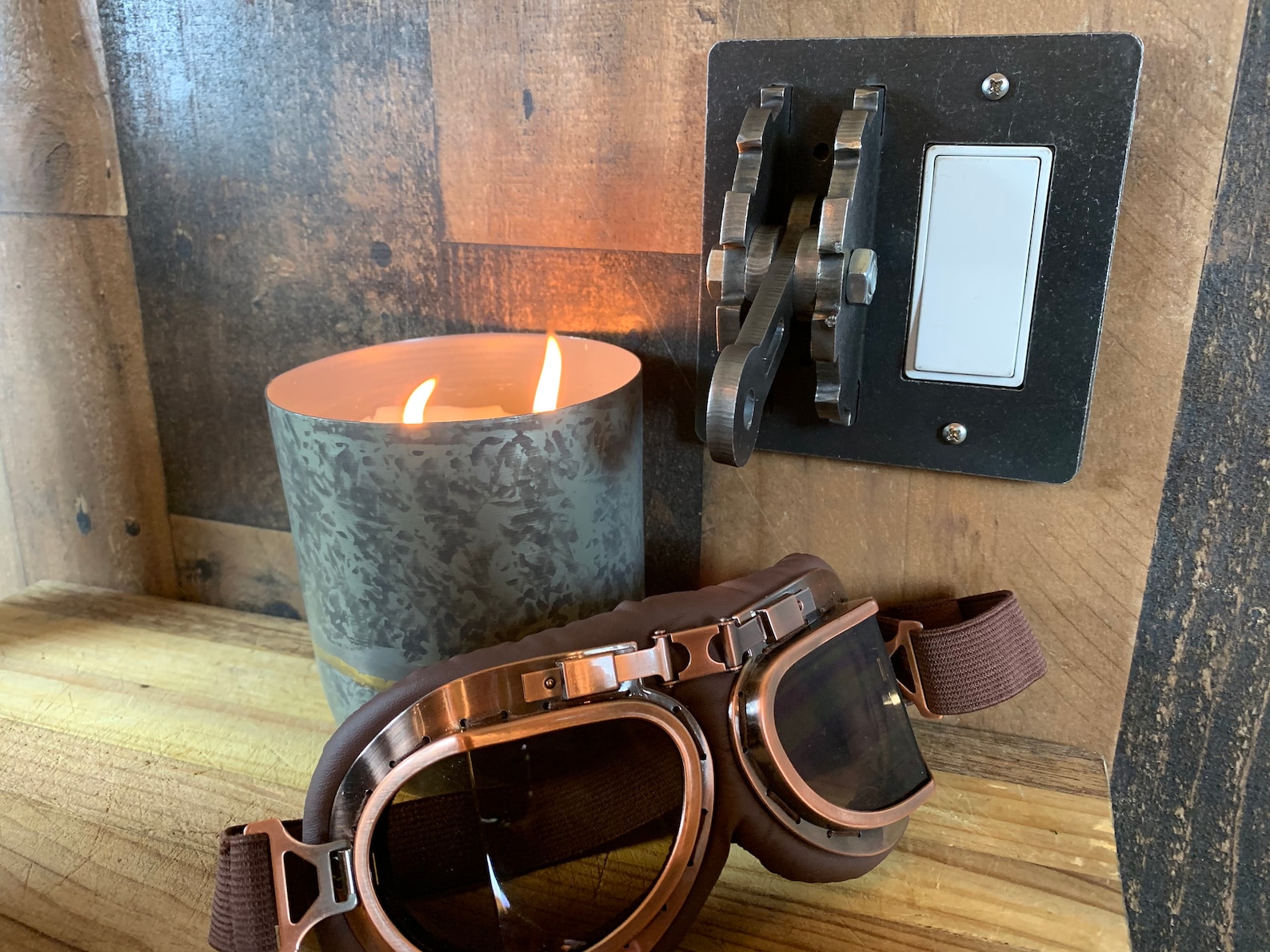 Industrial Steampunk Light Switch Plate With Rocker or Dimmer | Etsy